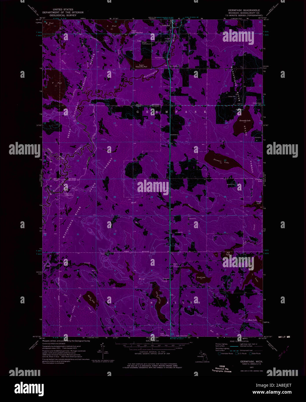 Mappa di germfask michigan immagini e fotografie stock ad alta ...