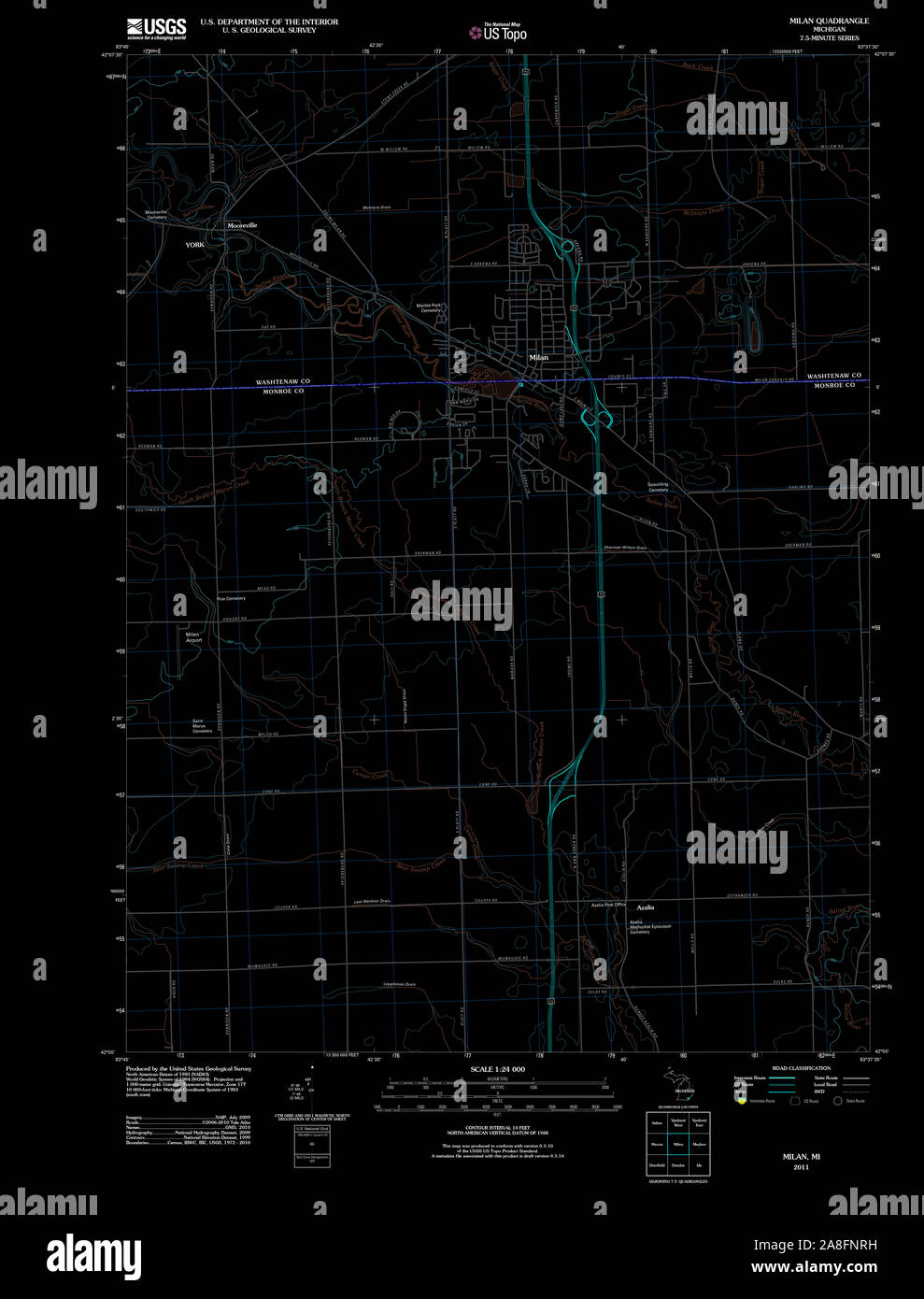 Mappa di milano michigan immagini e fotografie stock ad alta ...