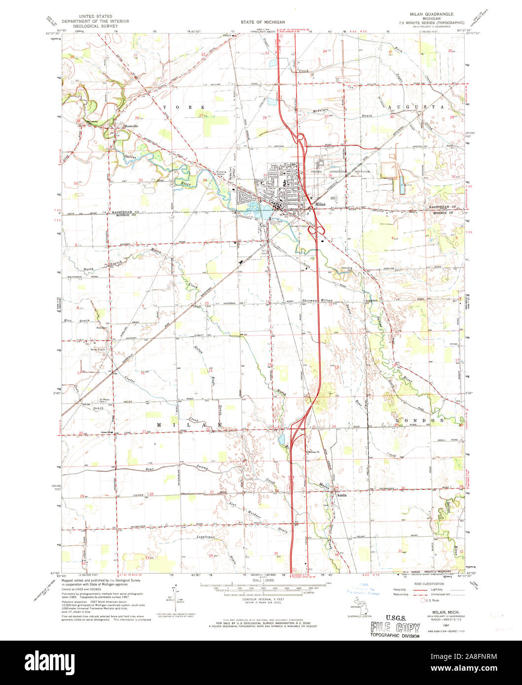 Mappa di milano michigan immagini e fotografie stock ad alta ...