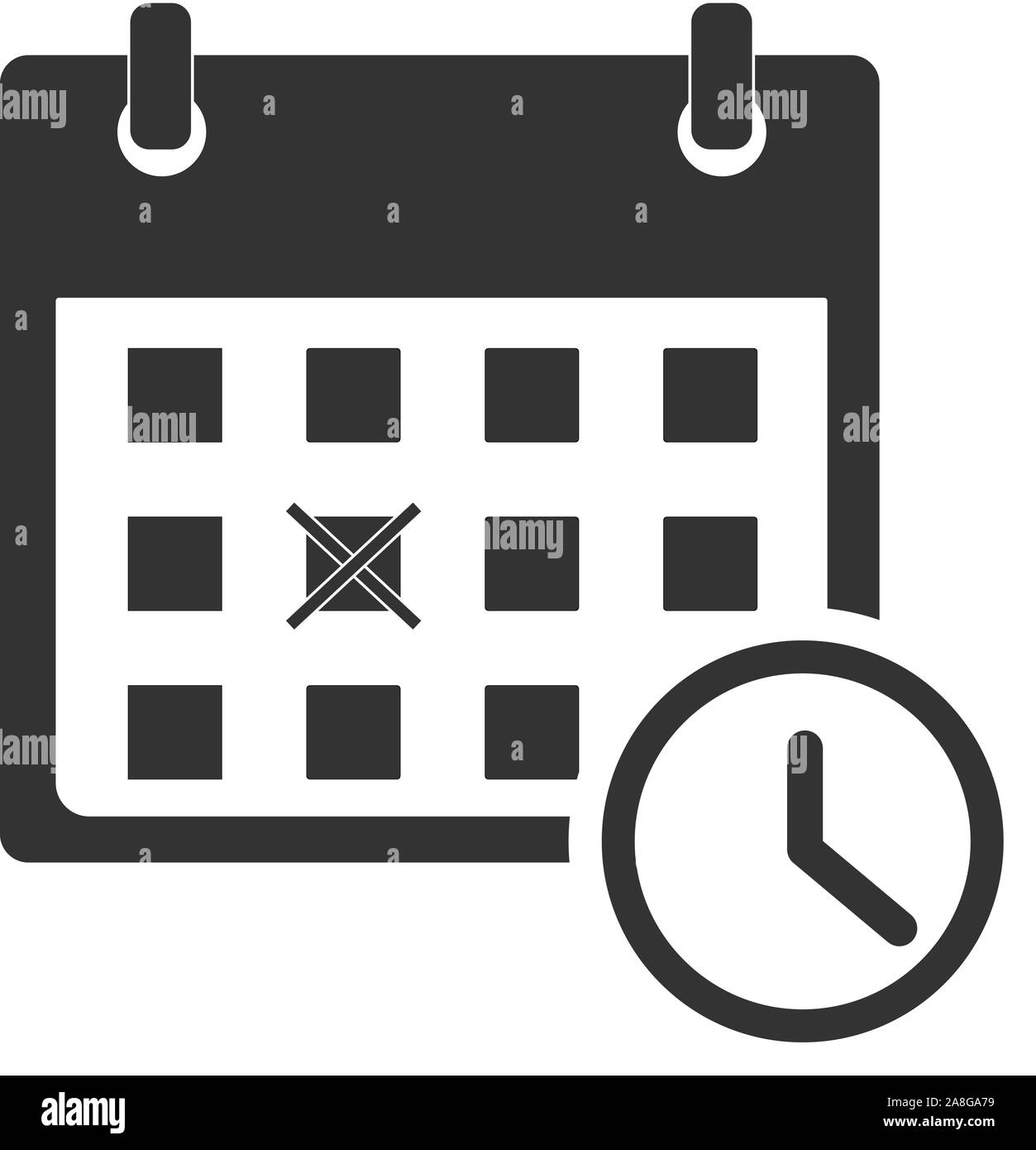 Icona del calendario su sfondo bianco in stile appartamento. L'icona ...