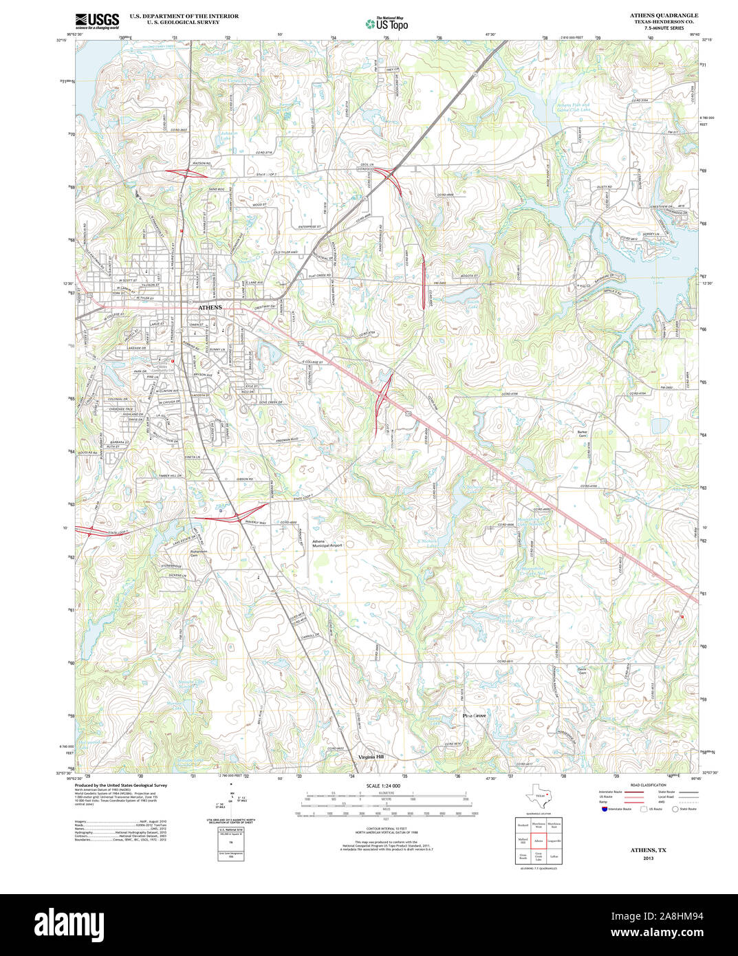 Mappa di atene texas immagini e fotografie stock ad alta risoluzione ...