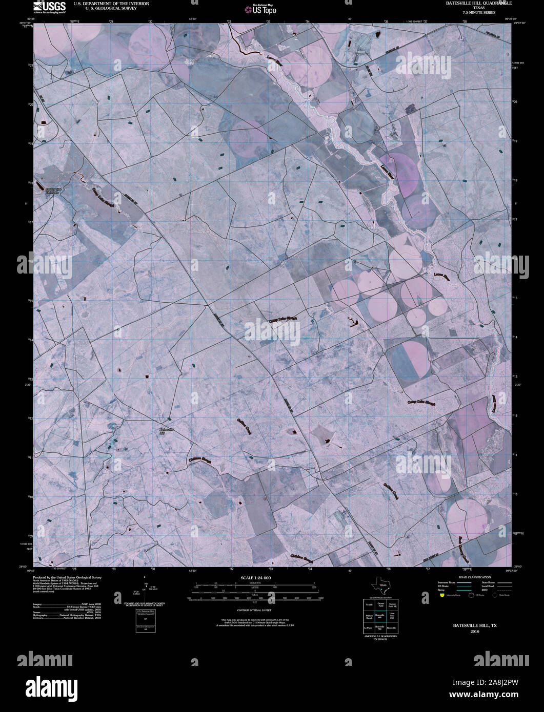 Mappa di batesville texas immagini e fotografie stock ad alta ...