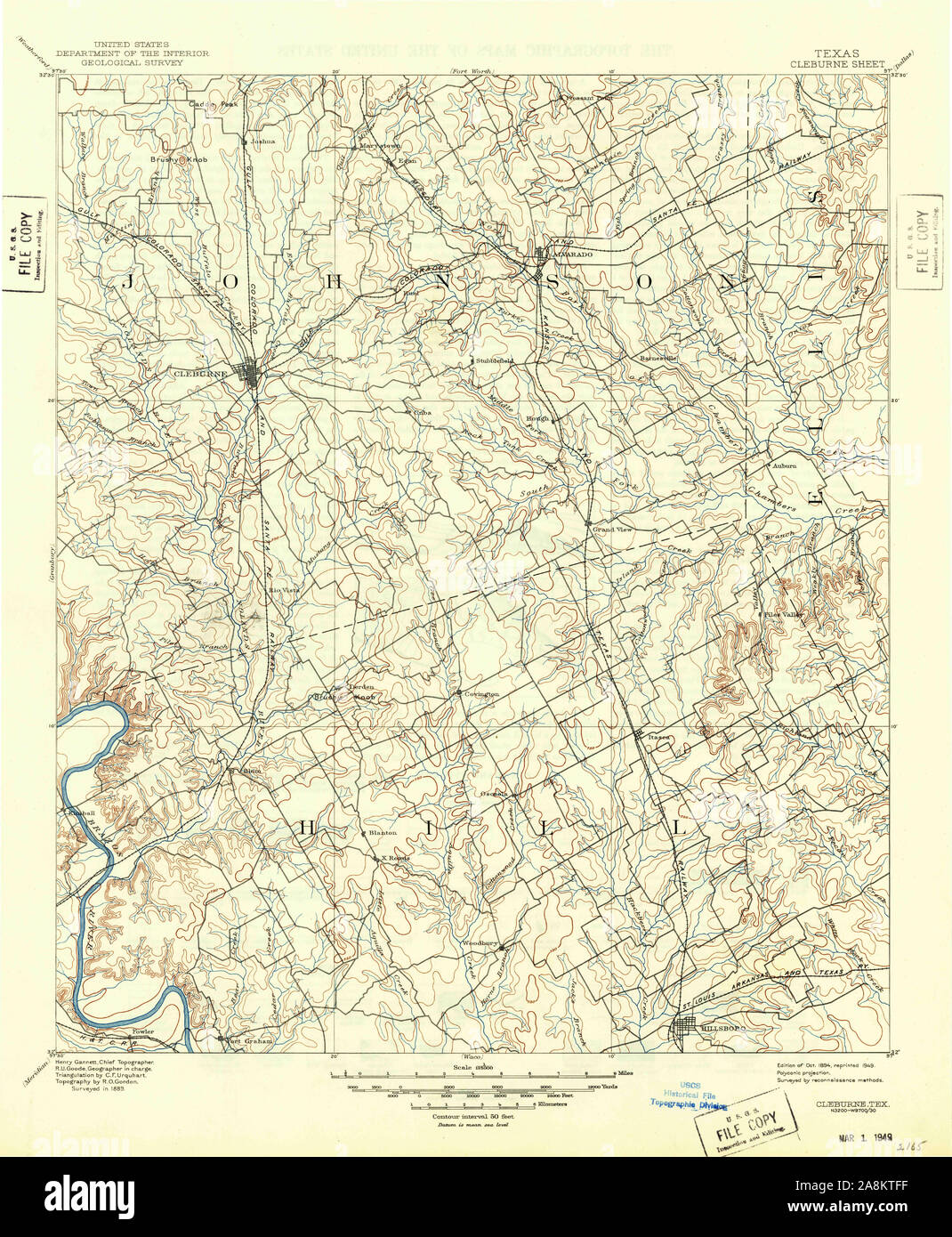 Mappa di cleburne immagini e fotografie stock ad alta risoluzione - Alamy