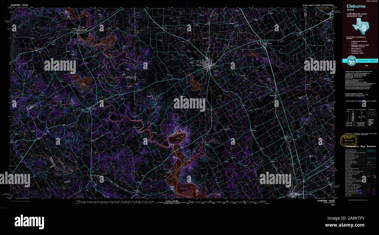 Mappa di cleburne texas immagini e fotografie stock ad alta risoluzione ...