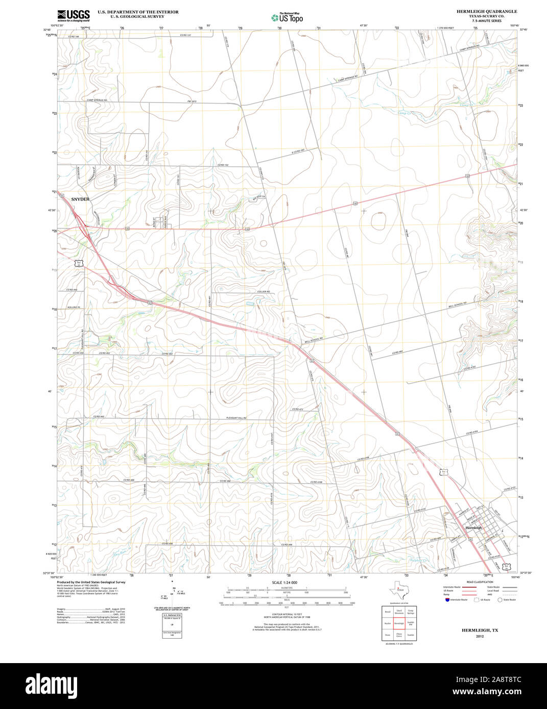 Mappa di hermleigh texas immagini e fotografie stock ad alta ...
