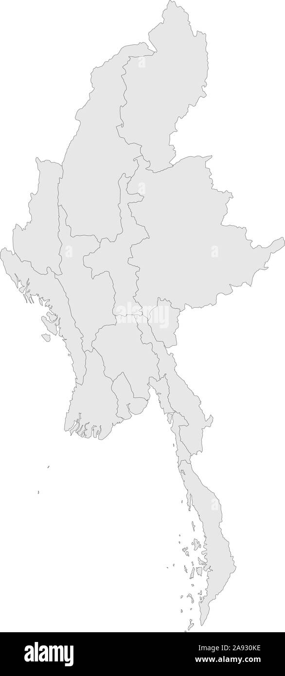 Burma myanmar map Immagini Vettoriali Stock - Alamy