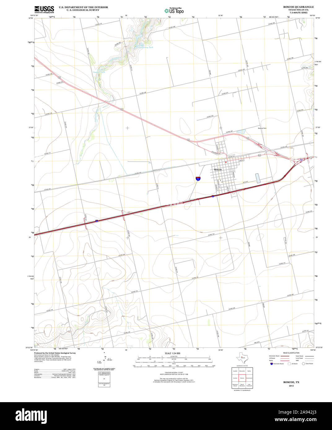 Mappa di roscoe texas Immagini senza sfondo e Foto Stock ritagliate - Alamy