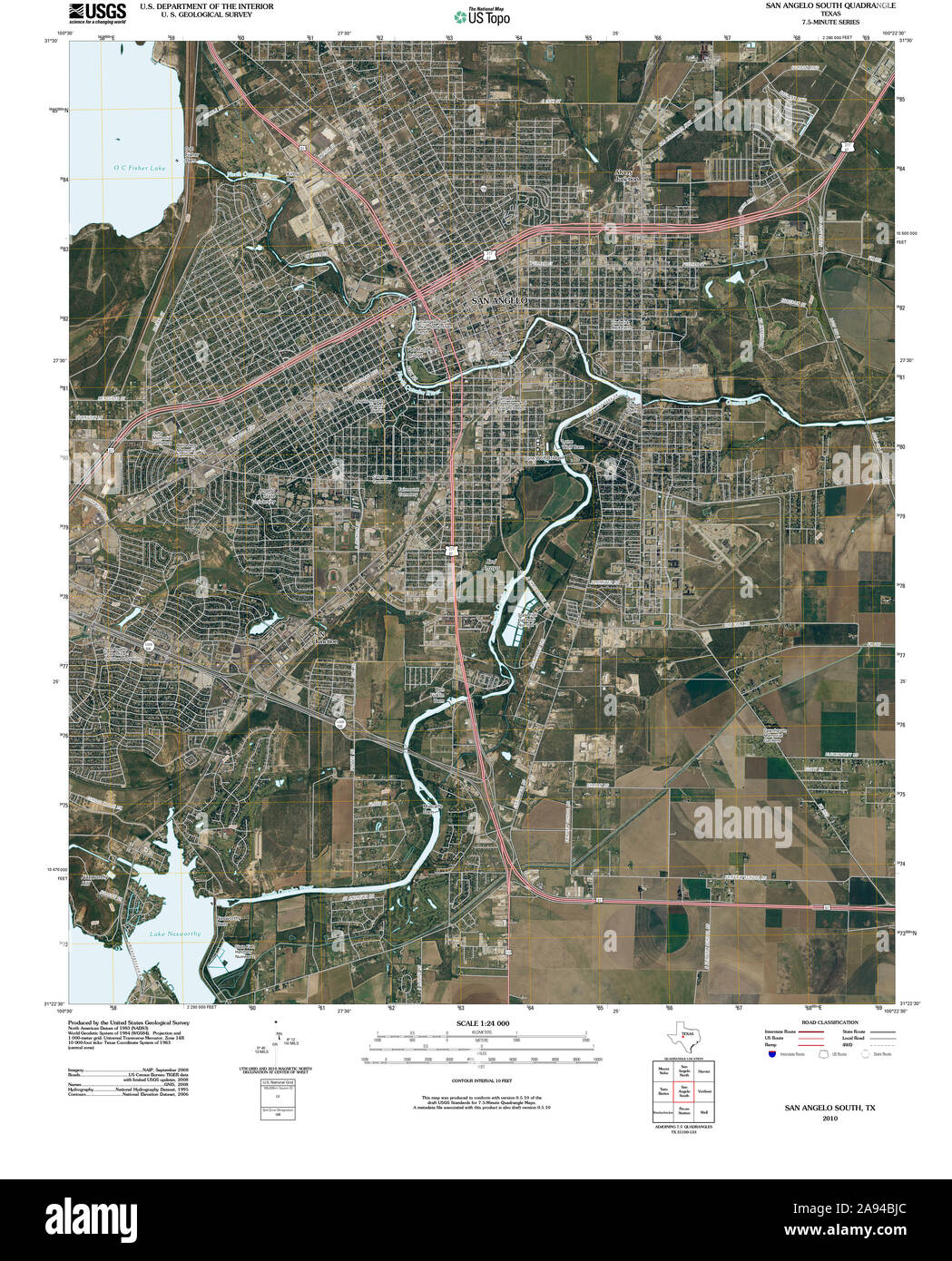 Mappa di san angelo texas immagini e fotografie stock ad alta ...