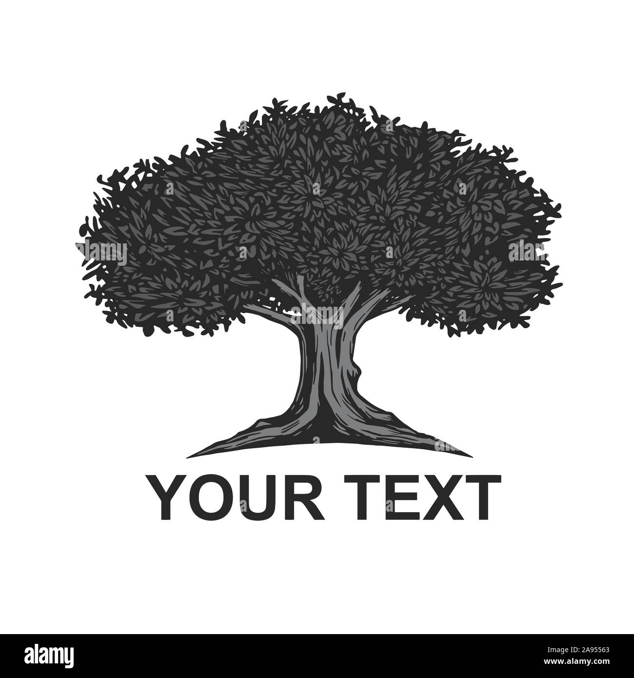 Disegno del logo dell'albero Immagini Vettoriali Stock - Alamy