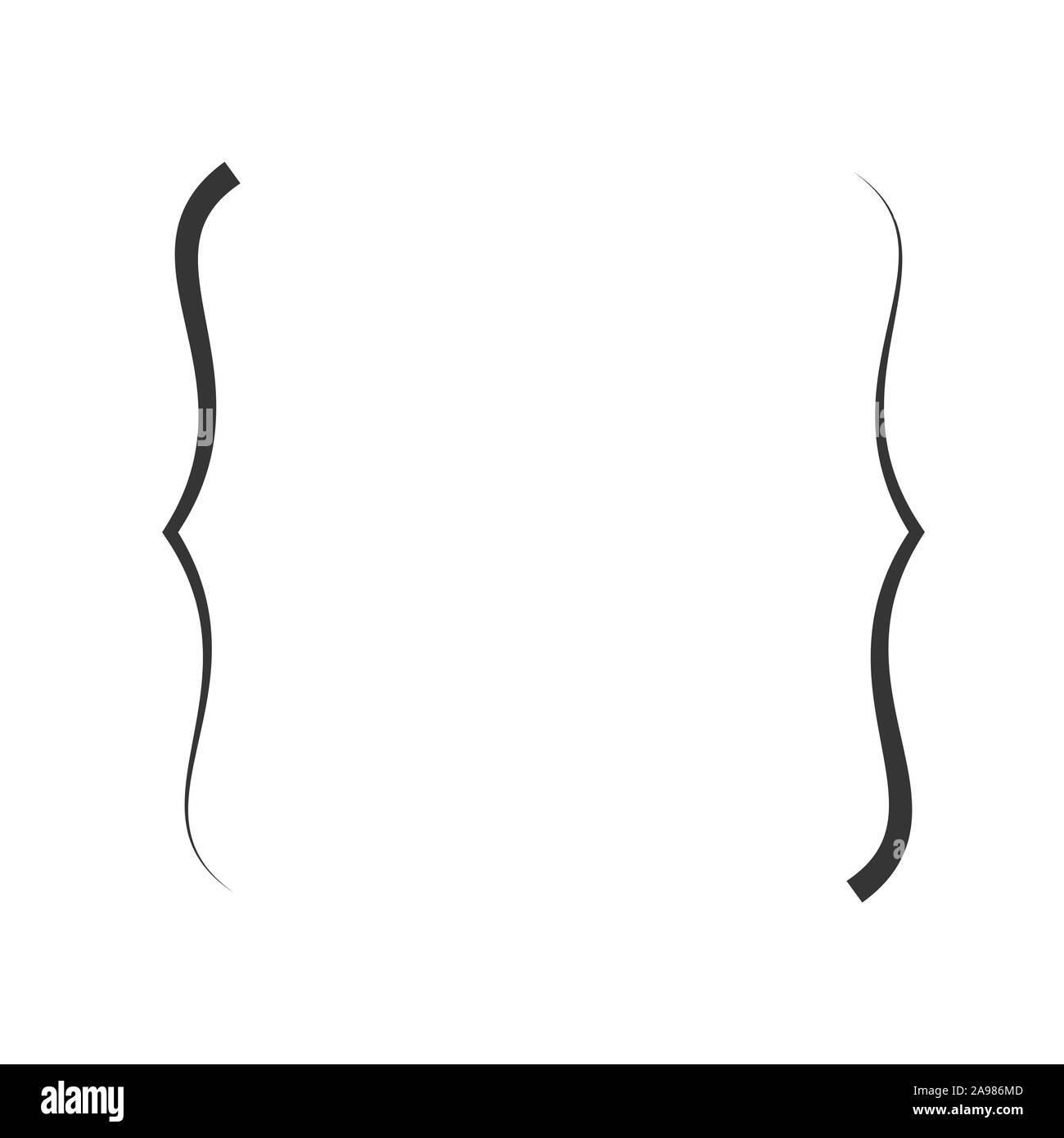 Le parentesi graffe per il testo. Vettore icona parentesi. Nero ...