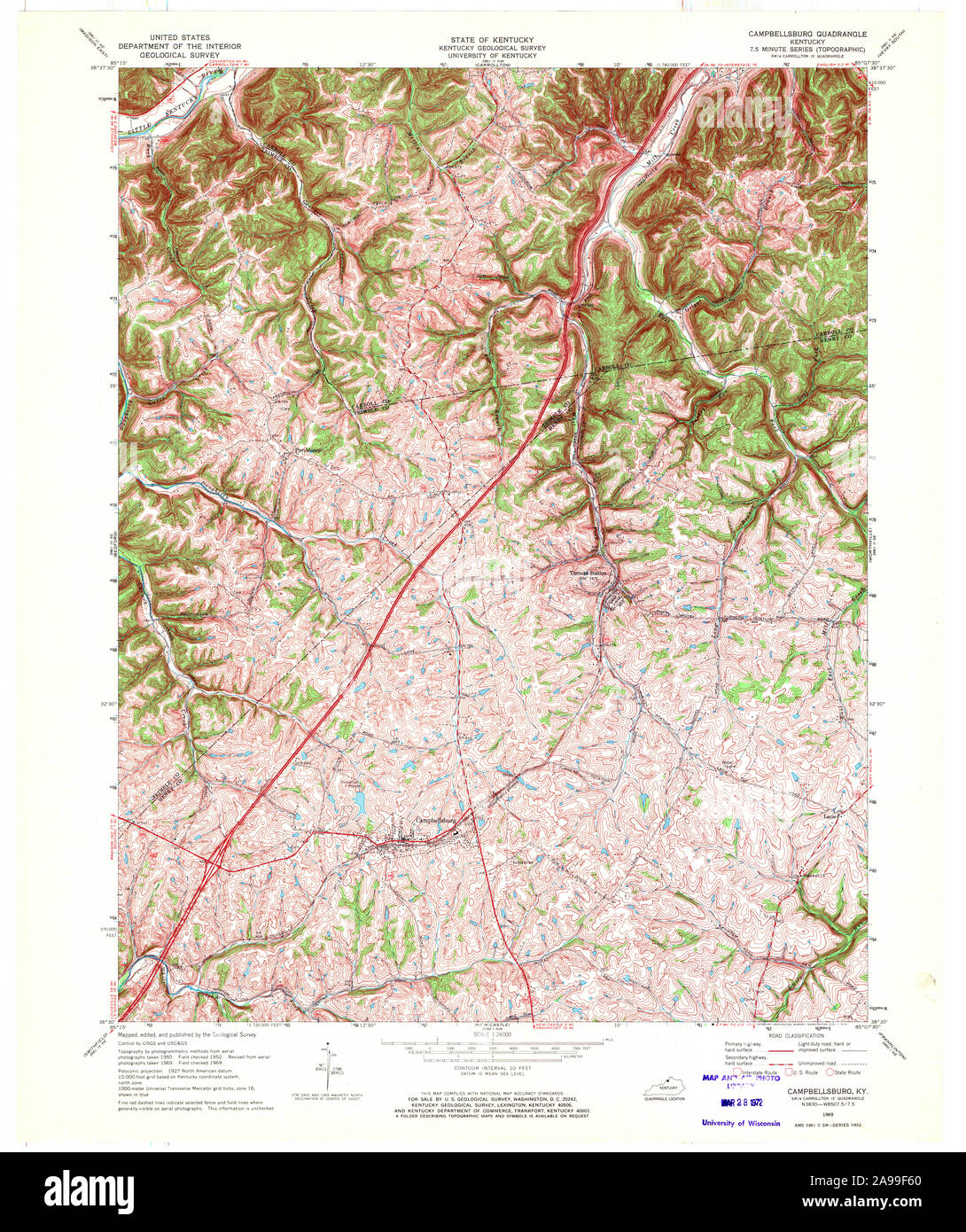 Mappa di campbellsburg immagini e fotografie stock ad alta risoluzione ...
