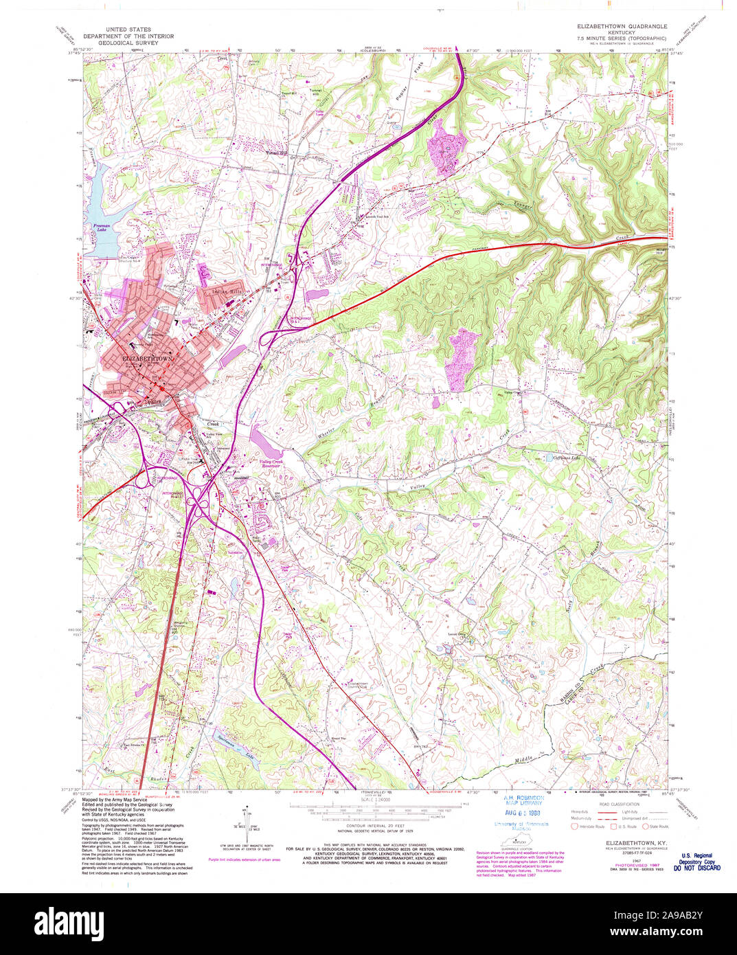 Mappa di elizabethtown immagini e fotografie stock ad alta risoluzione ...