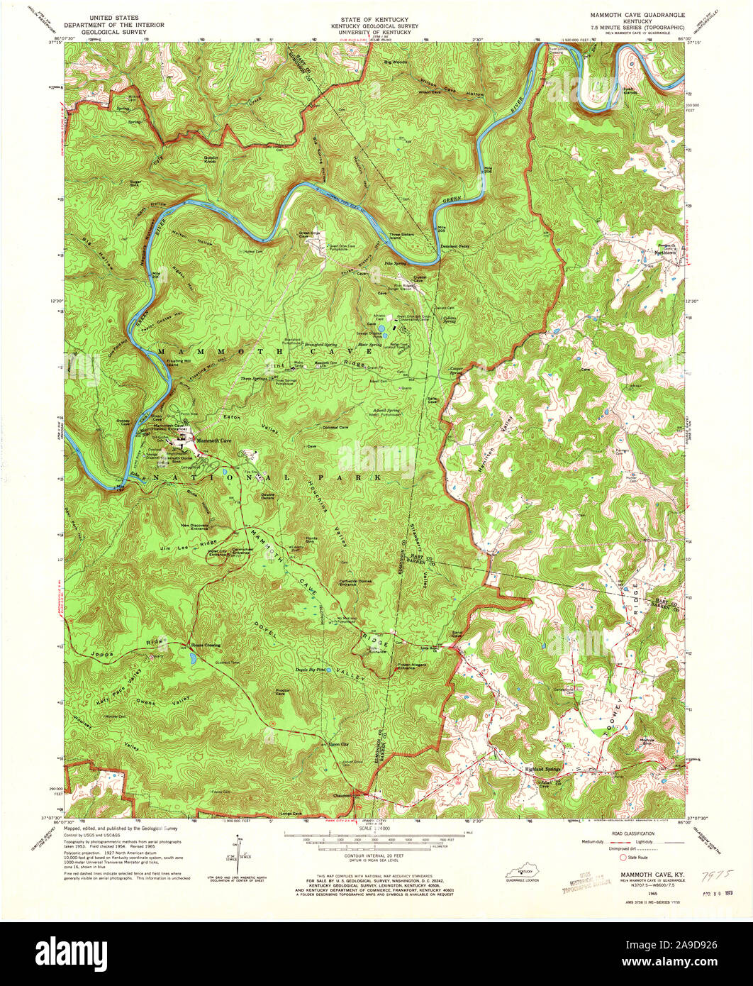 Mappa della grotta di mammut immagini e fotografie stock ad alta ...