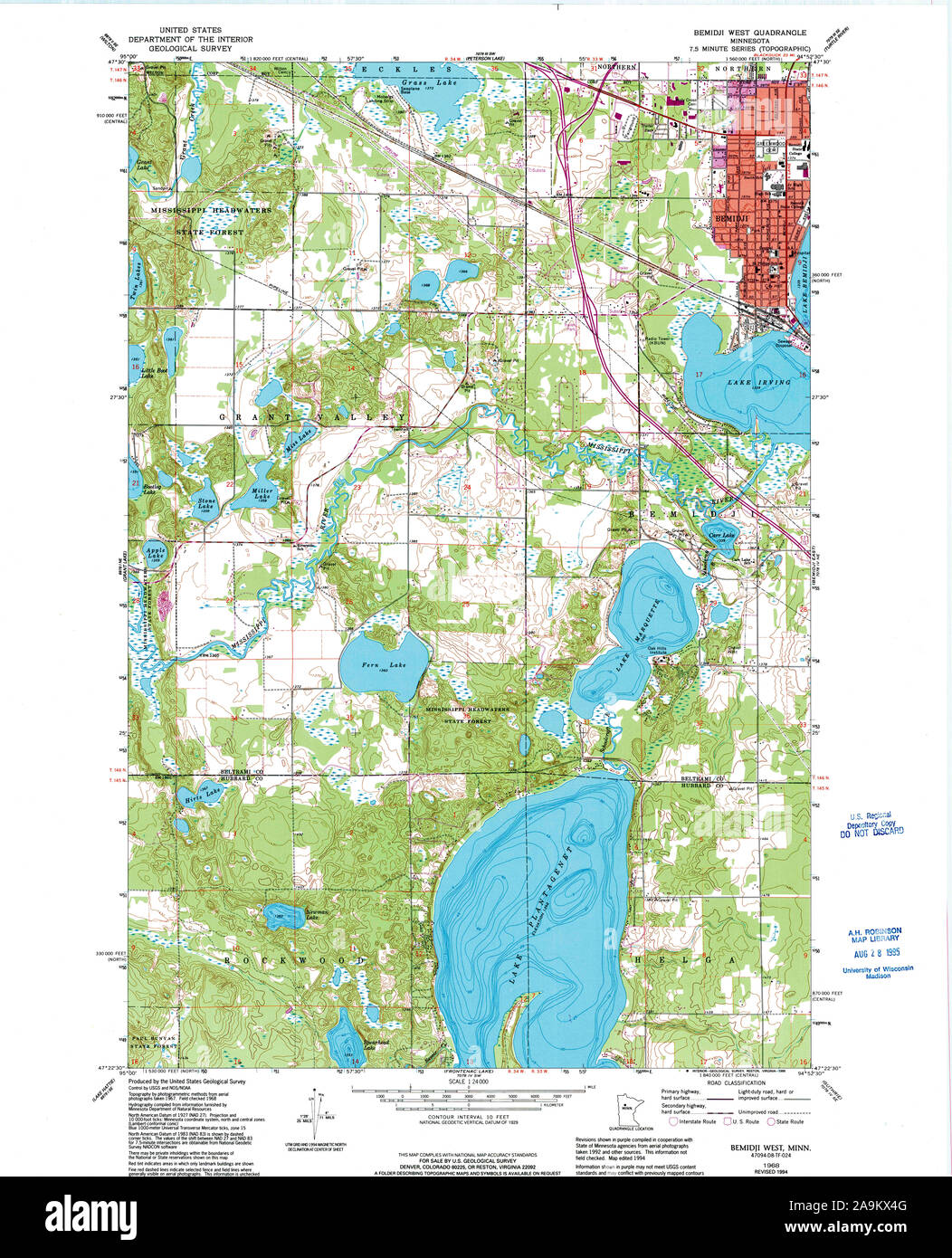 Mappa di bemidji immagini e fotografie stock ad alta risoluzione - Alamy