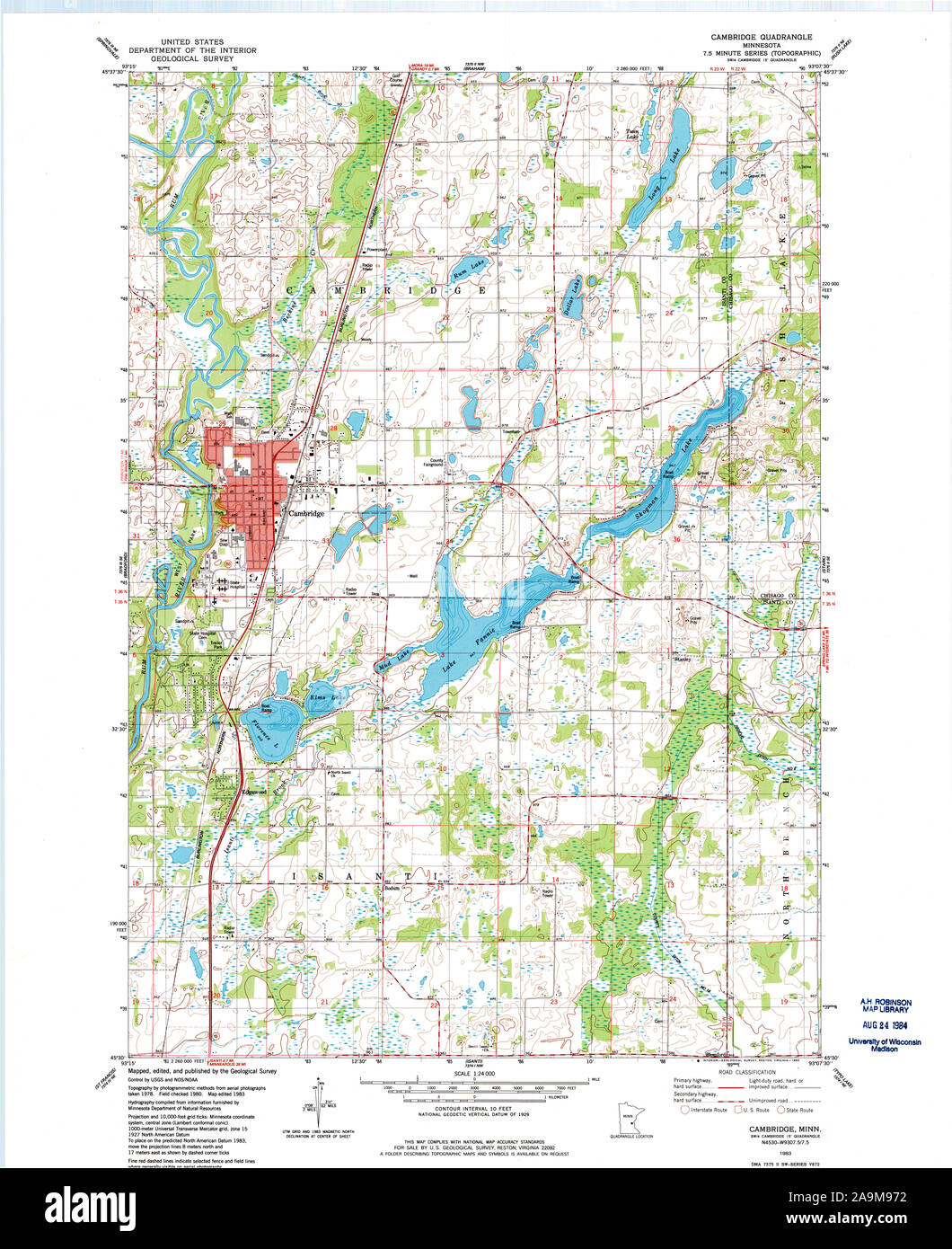Mappa di cambridge, minnesota immagini e fotografie stock ad alta ...