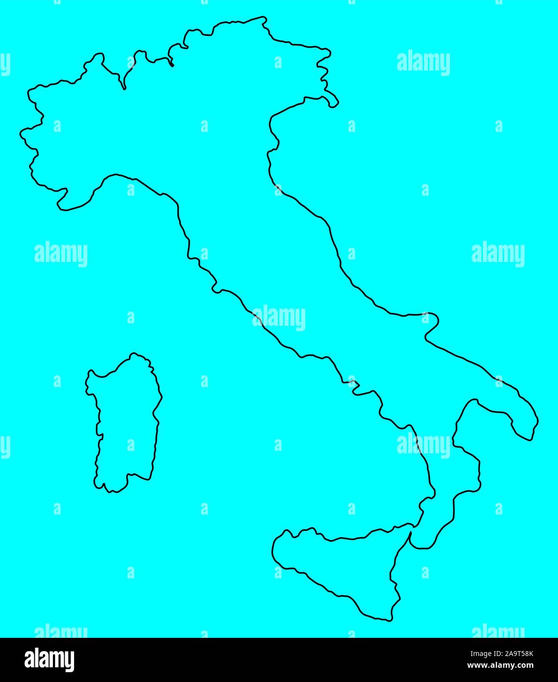 Mappa verde italia 3d Immagini Vettoriali Stock - Alamy