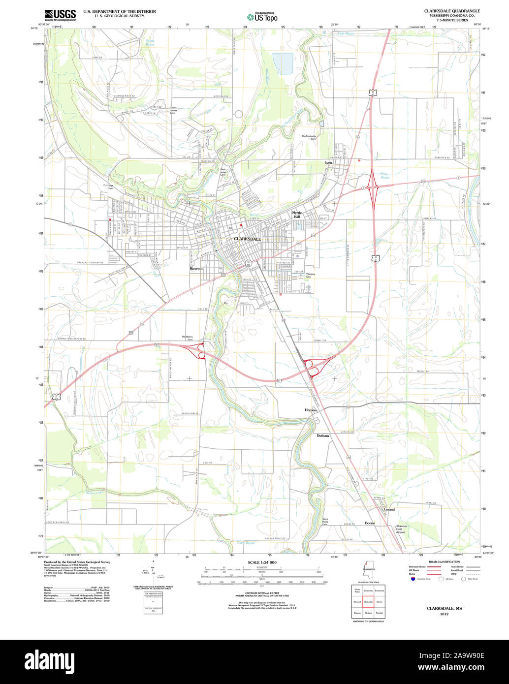 Mappa di clarksdale, mississippi immagini e fotografie stock ad alta ...