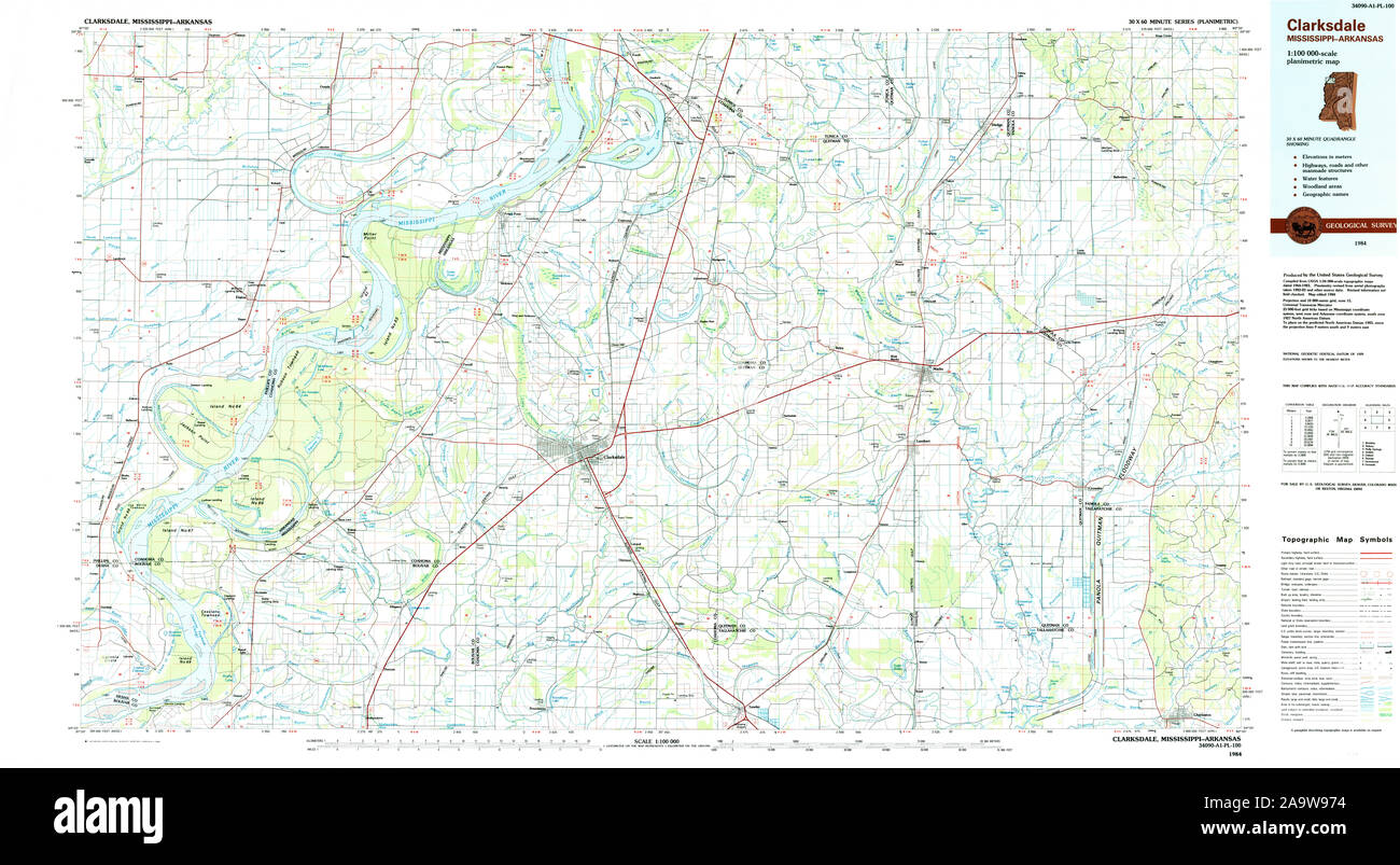 Mappa di clarksdale, mississippi immagini e fotografie stock ad alta ...