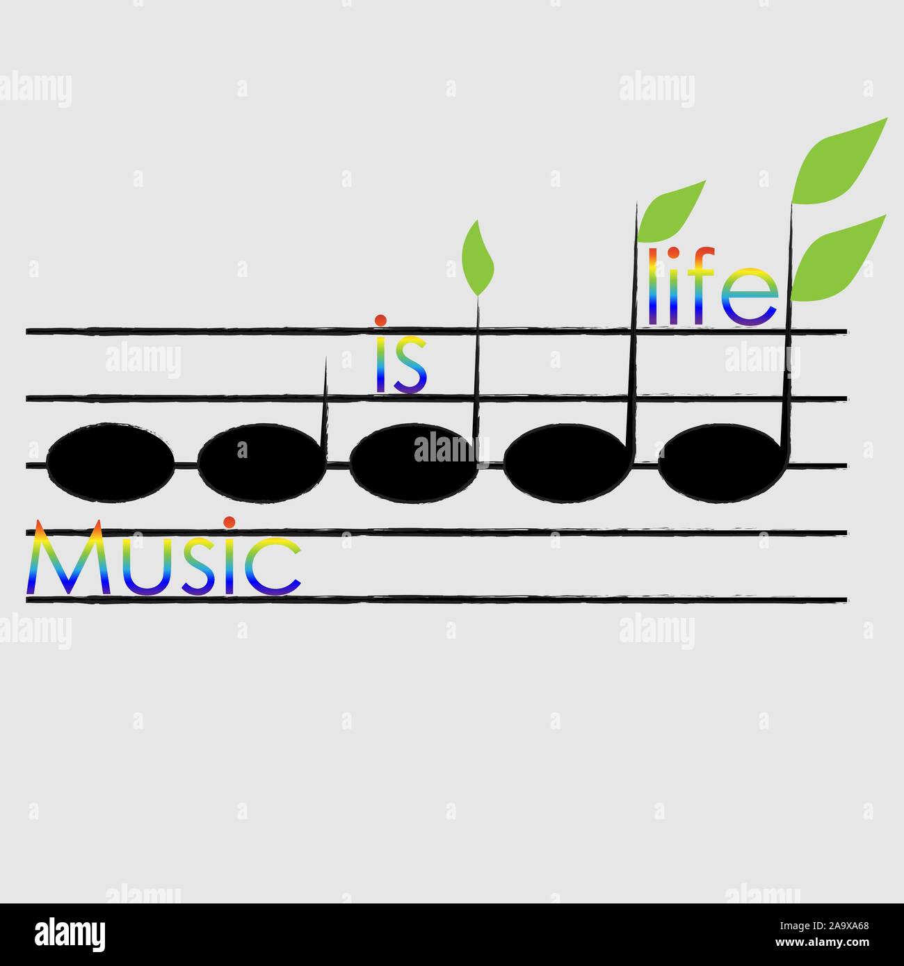 Albero con note musicali Immagini Vettoriali Stock - Alamy