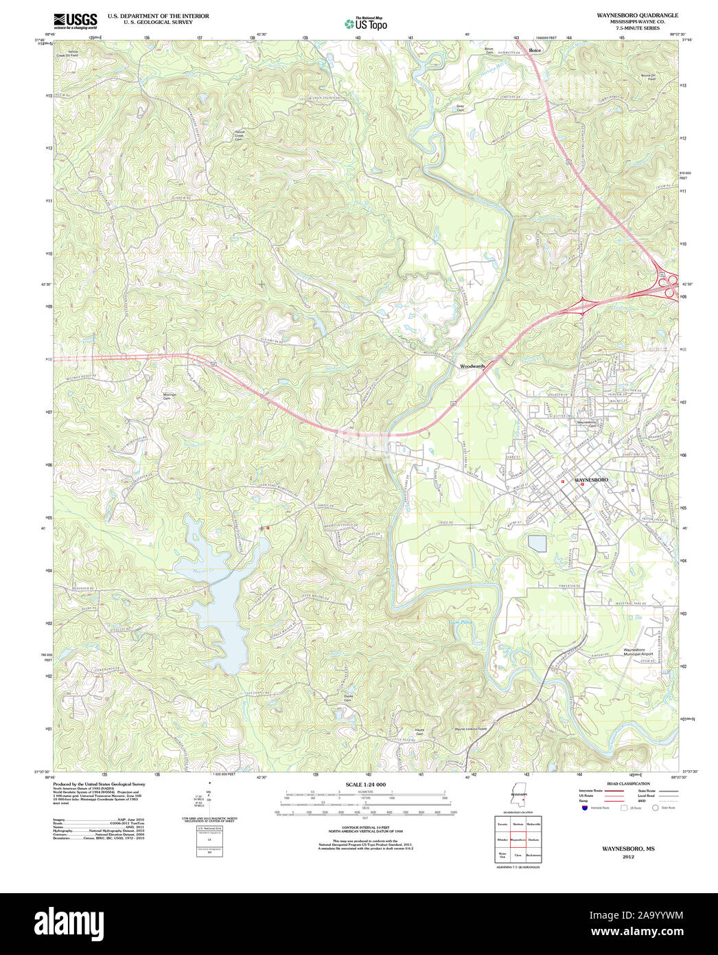 Mappa di waynesboro, mississippi immagini e fotografie stock ad alta ...