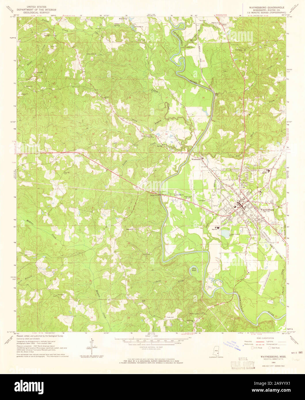 Mappa di waynesboro, mississippi immagini e fotografie stock ad alta ...