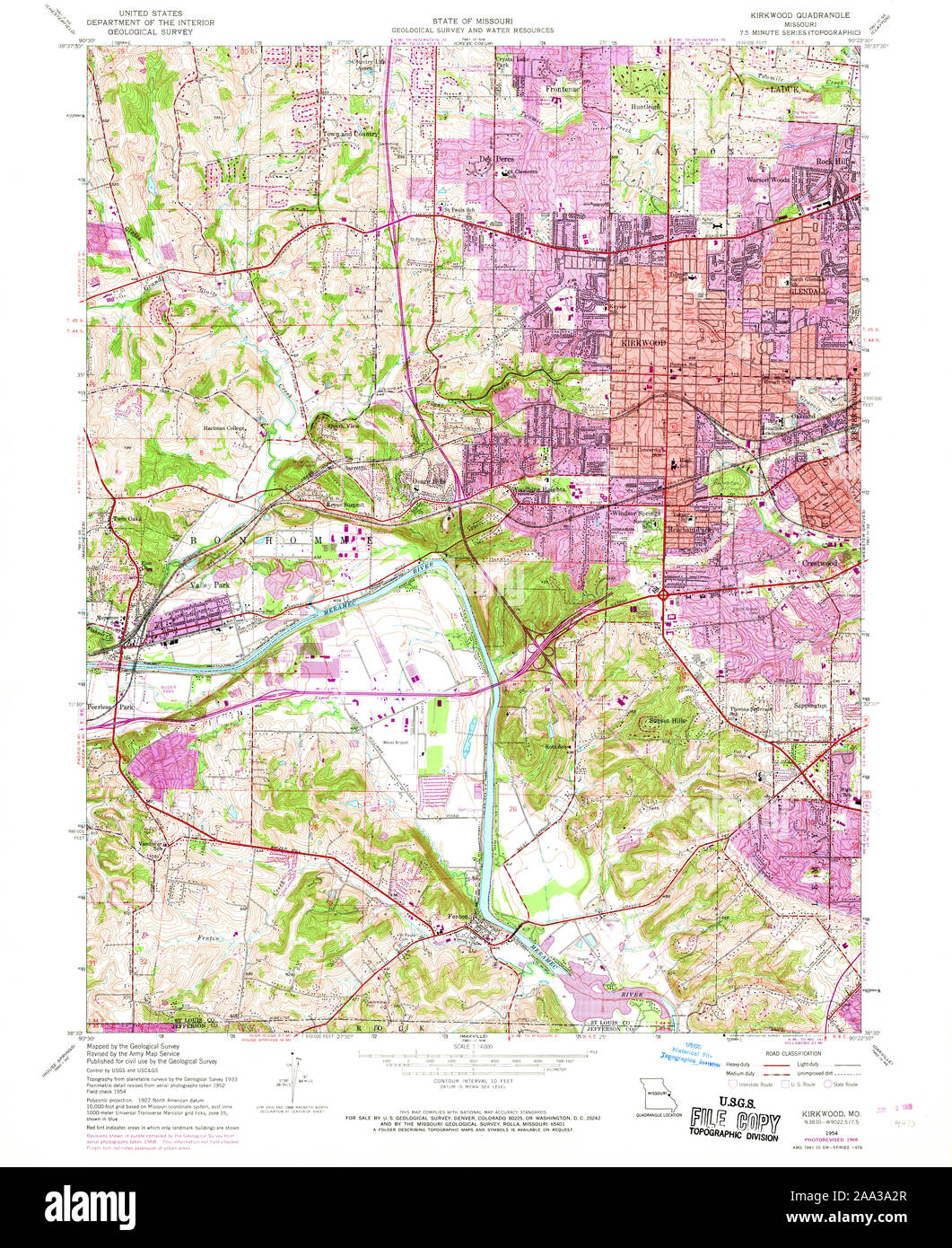 Mappa di kirkwood, missouri immagini e fotografie stock ad alta ...
