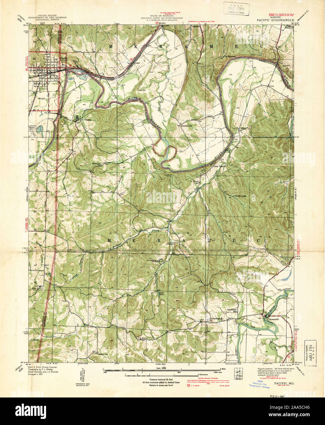 Mappa del pacifico missouri immagini e fotografie stock ad alta ...