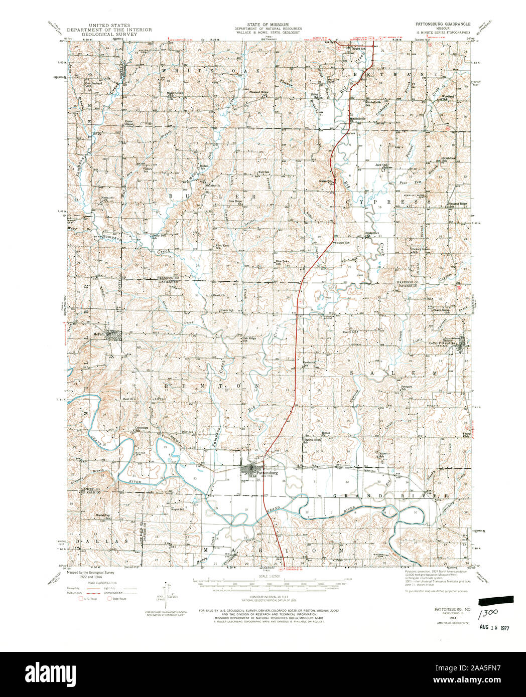 Mappa di pattonsburg, missouri immagini e fotografie stock ad alta ...
