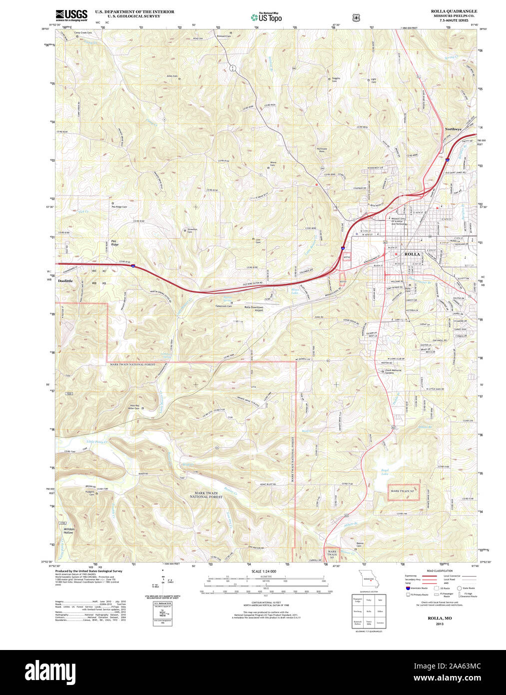 Mappa di rolla missouri immagini e fotografie stock ad alta risoluzione ...