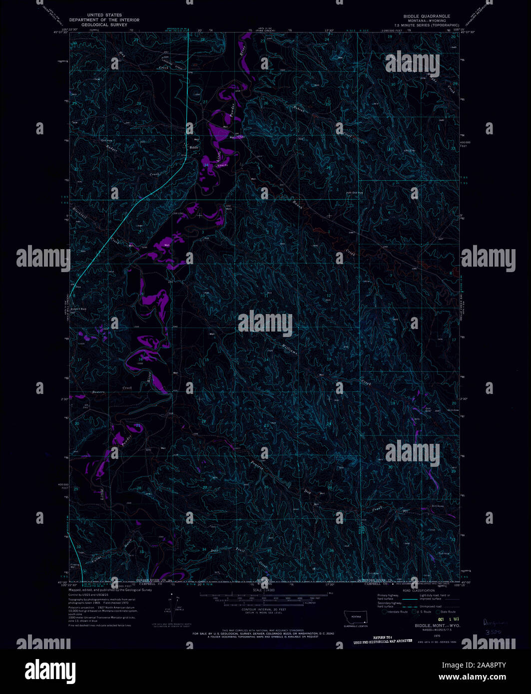Mappa di biddle montana immagini e fotografie stock ad alta risoluzione ...