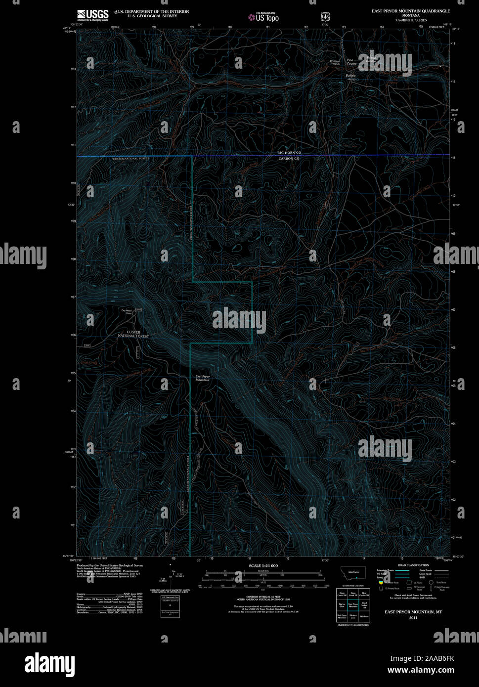 Mappa di pryor montana immagini e fotografie stock ad alta risoluzione ...
