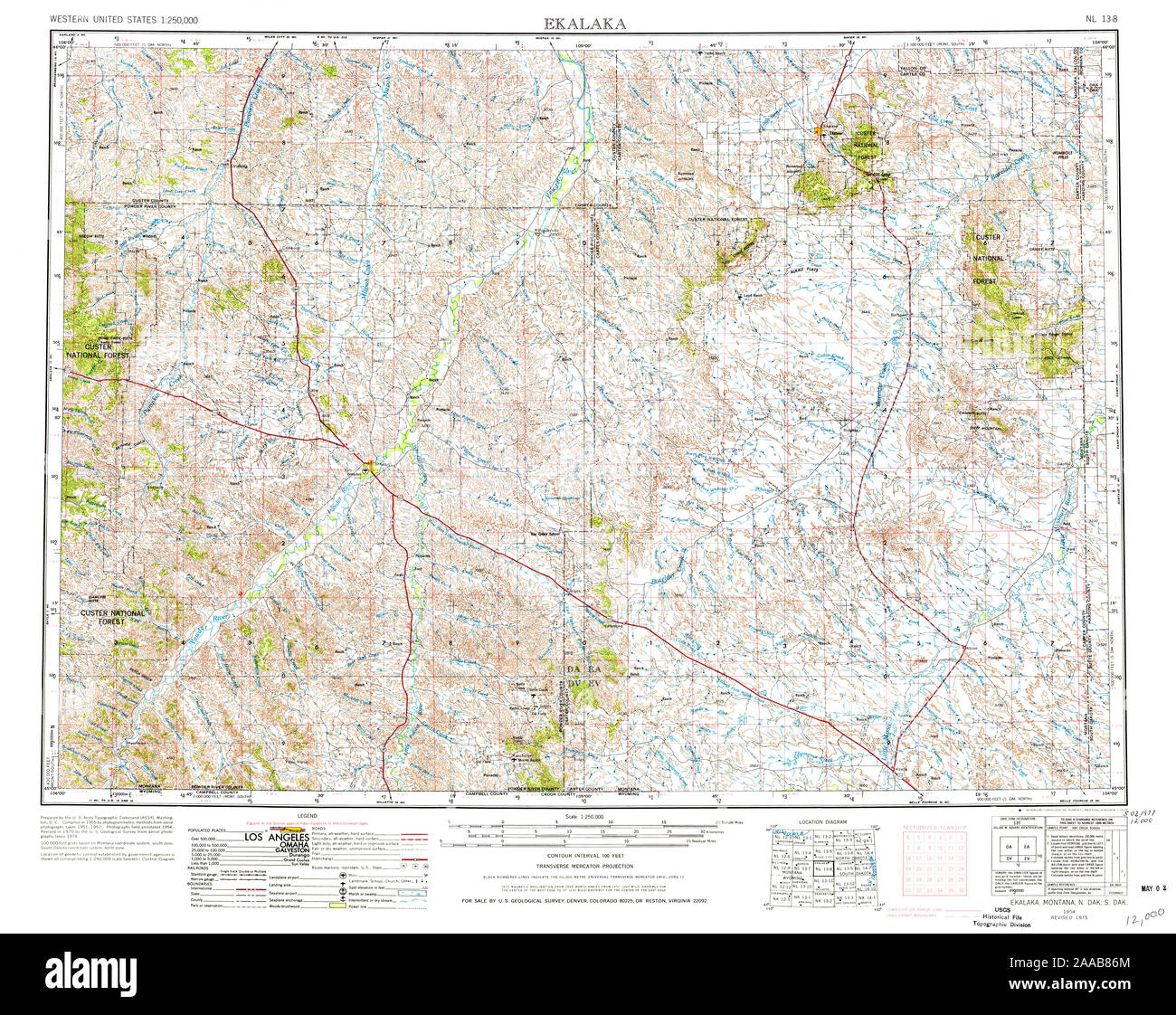 Mappa di ekalaka montana immagini e fotografie stock ad alta ...
