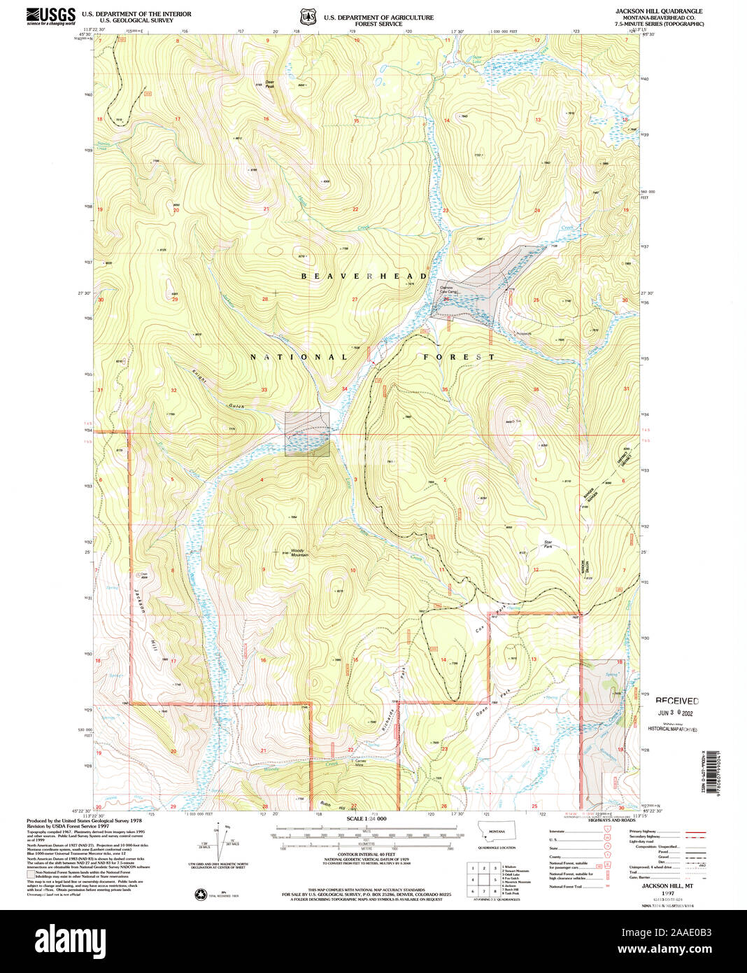 Mappa di jackson montana immagini e fotografie stock ad alta ...