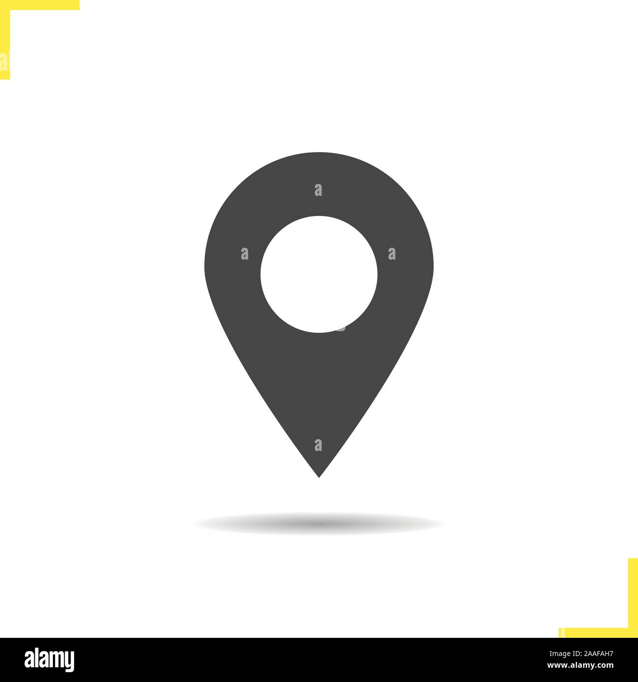 Individuare l'icona. Ombra sfumata geolocation marchio simbolo di ...