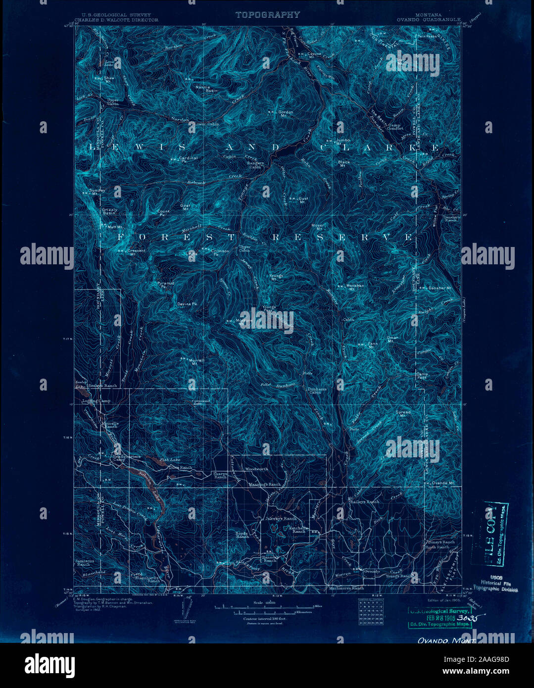 Mappa di ovando montana immagini e fotografie stock ad alta risoluzione ...