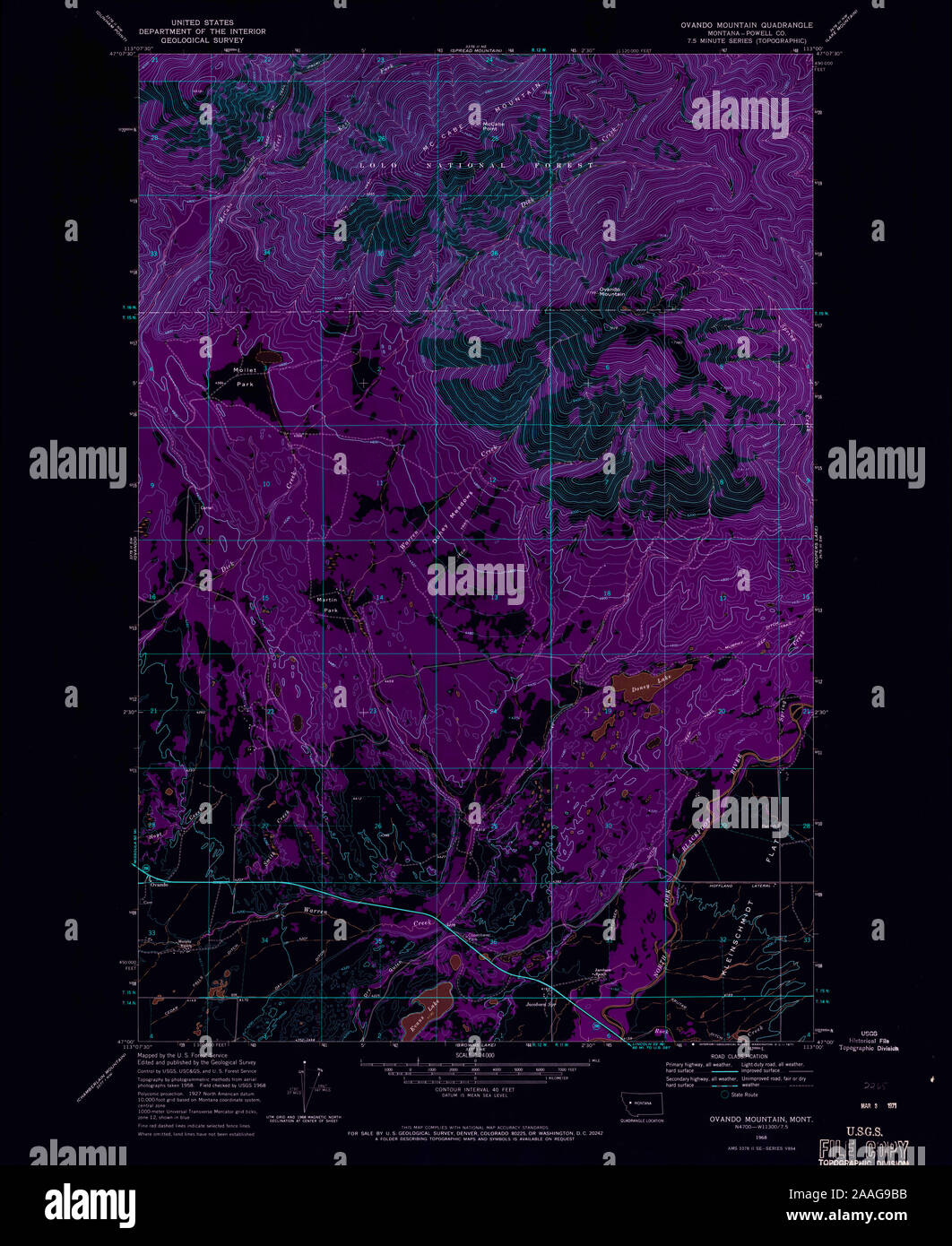Mappa di ovando montana immagini e fotografie stock ad alta risoluzione ...
