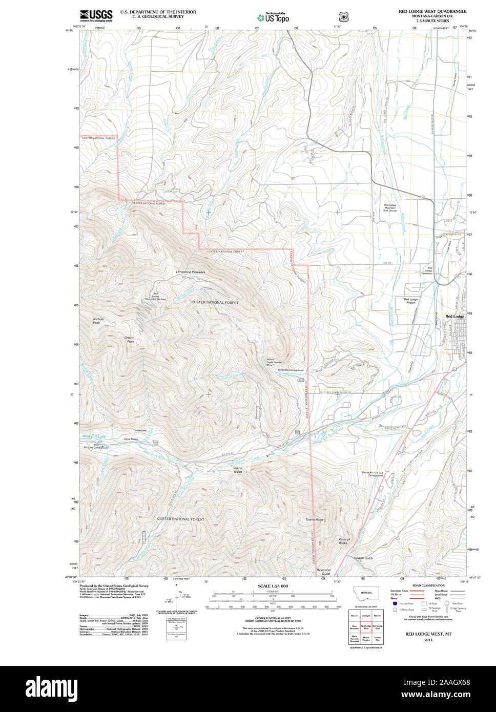 Mappa di red lodge montana immagini e fotografie stock ad alta ...