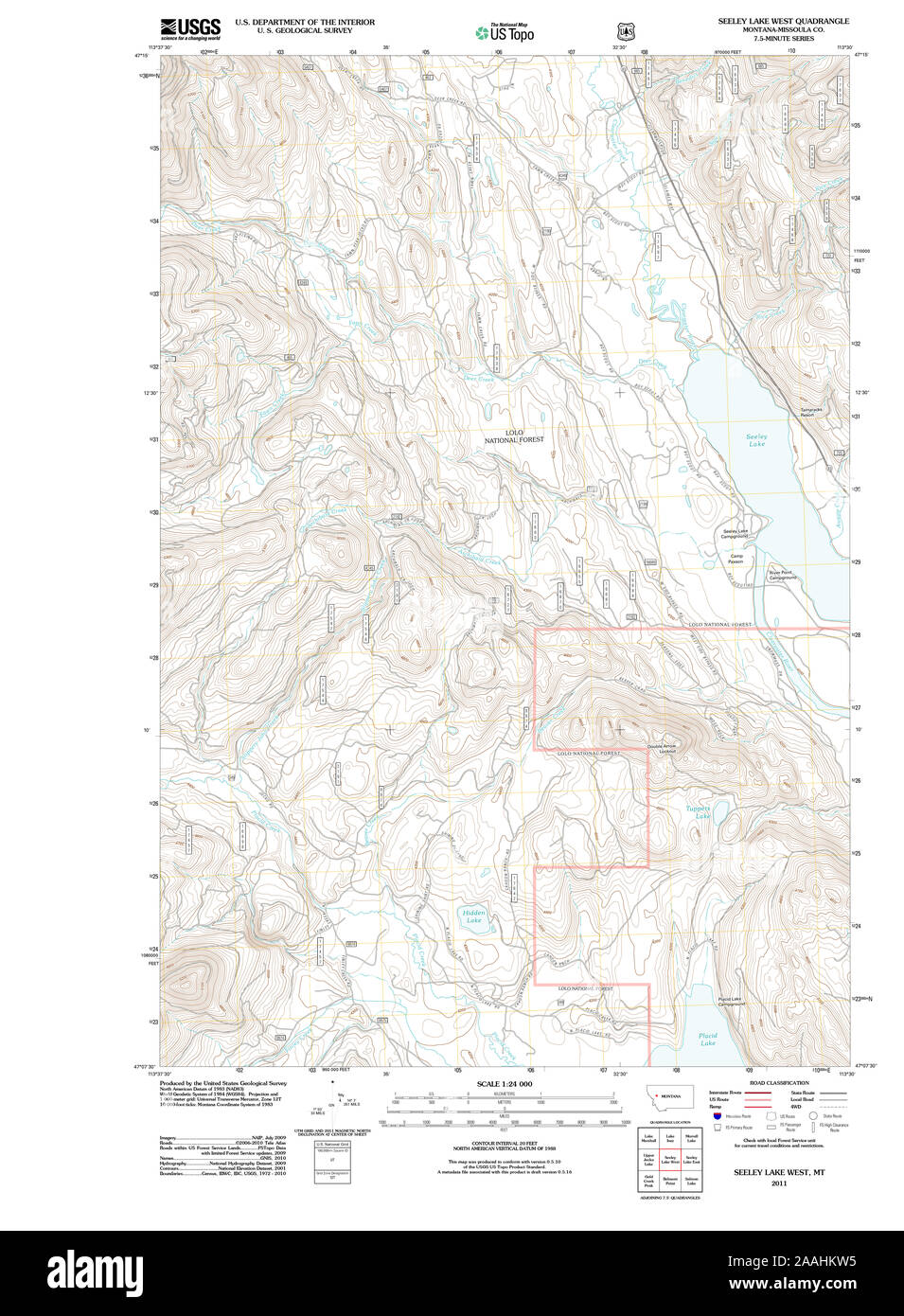 Mappa del lago seeley montana immagini e fotografie stock ad alta ...