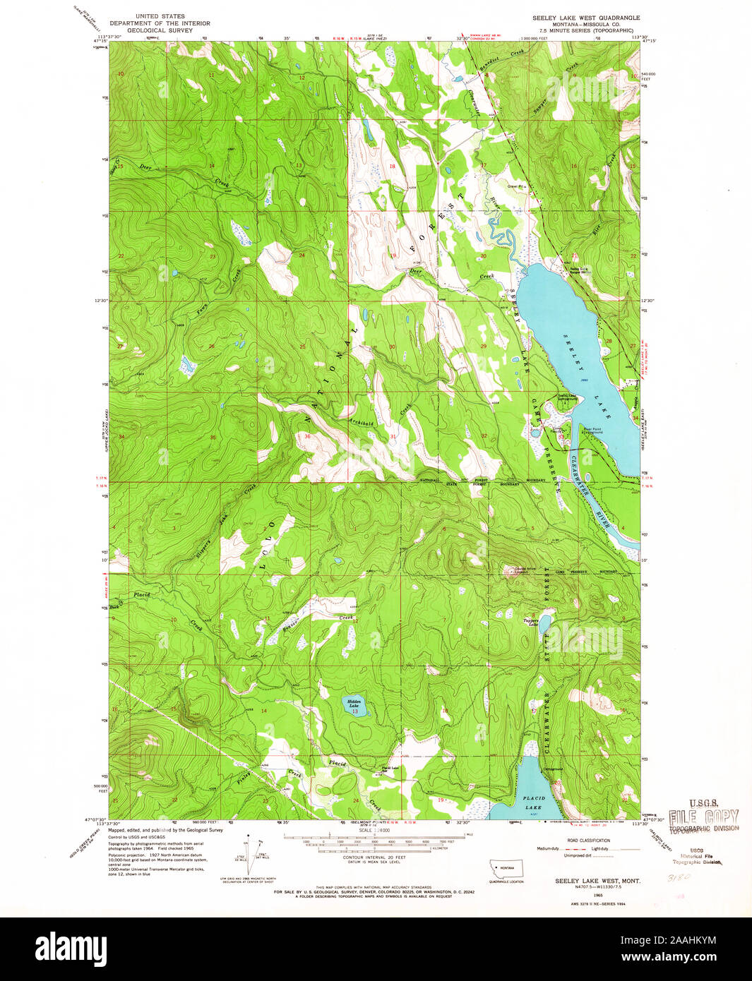 Mappa del lago seeley montana immagini e fotografie stock ad alta ...