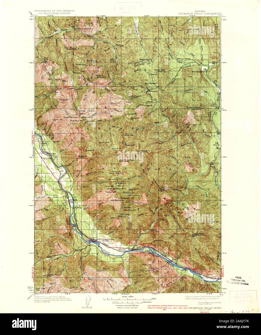 Mappa delle cascate di thompson immagini e fotografie stock ad alta ...