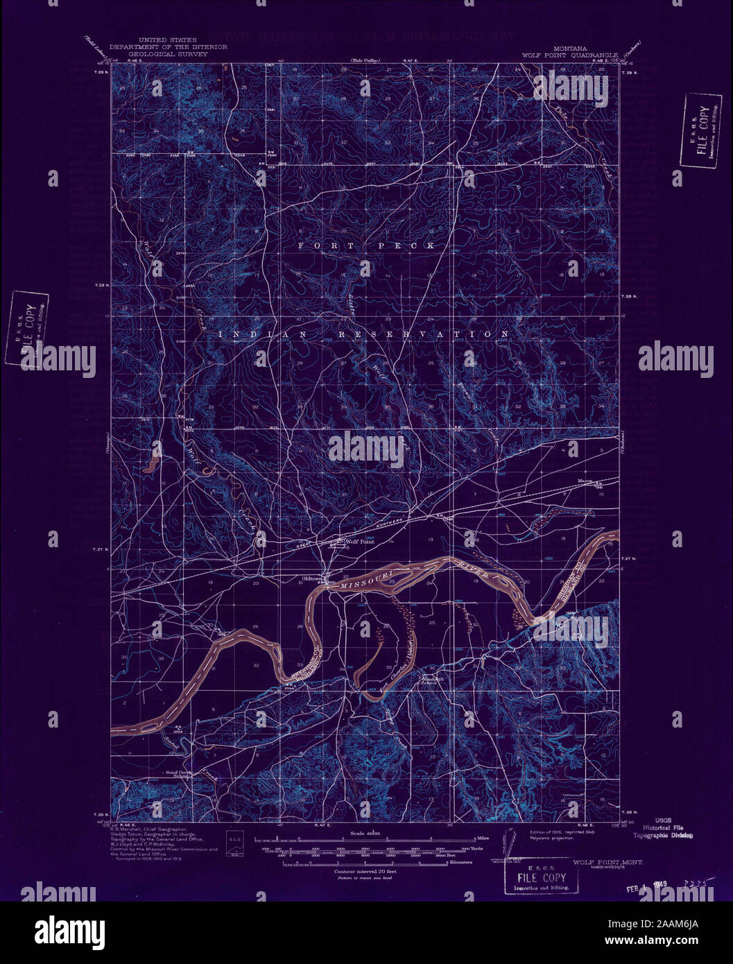 Mappa di wolf point montana immagini e fotografie stock ad alta ...