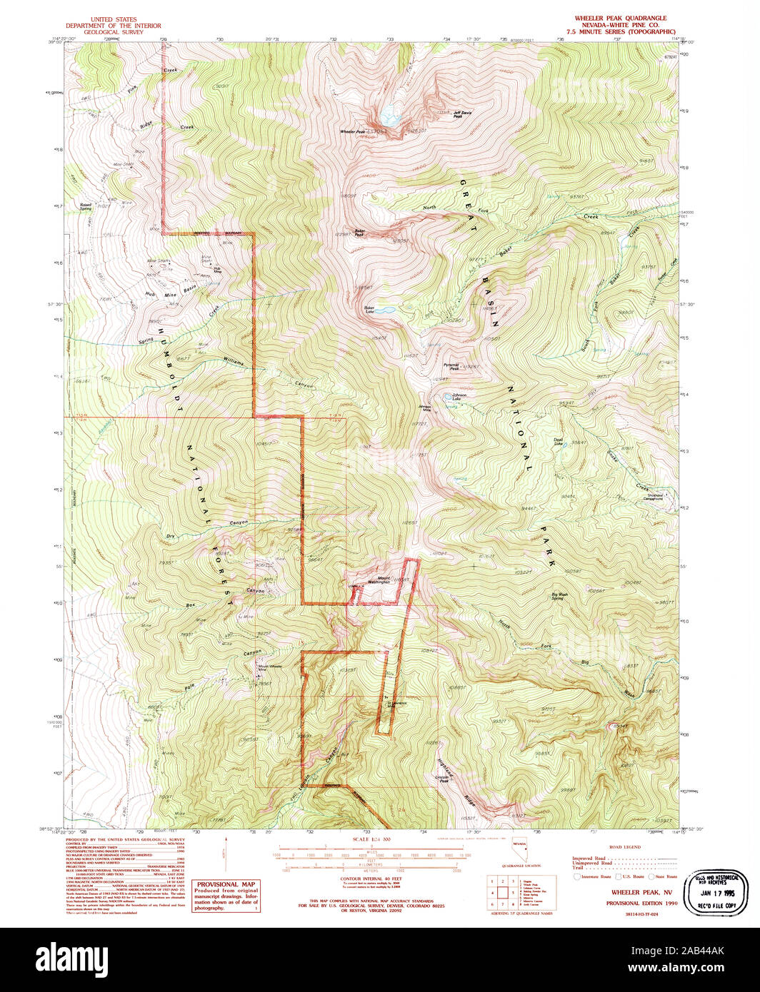 Mappa di wheeler peak immagini e fotografie stock ad alta risoluzione ...