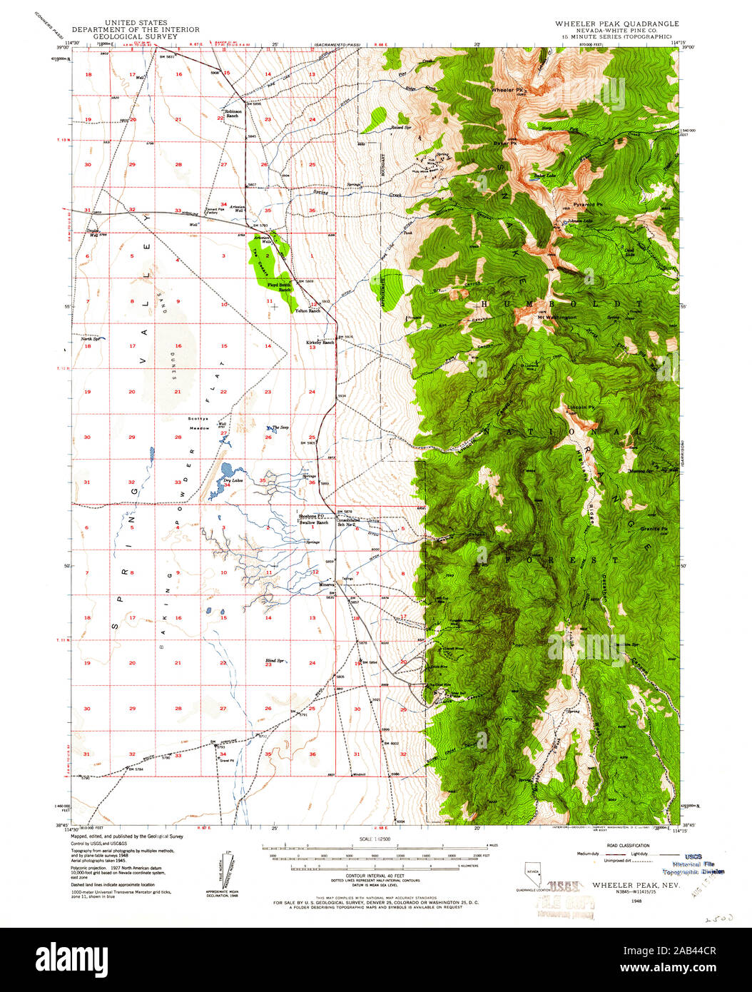 Mappa di wheeler peak immagini e fotografie stock ad alta risoluzione ...