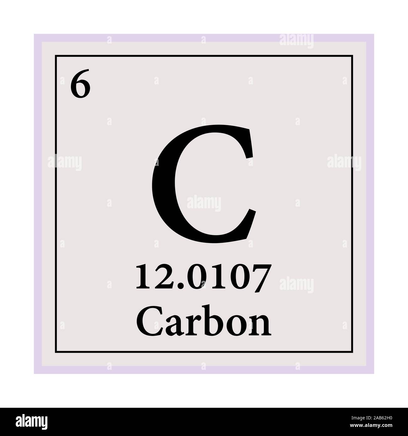 Carbonio nella Tabella Periodica degli Elementi illustrazione ...