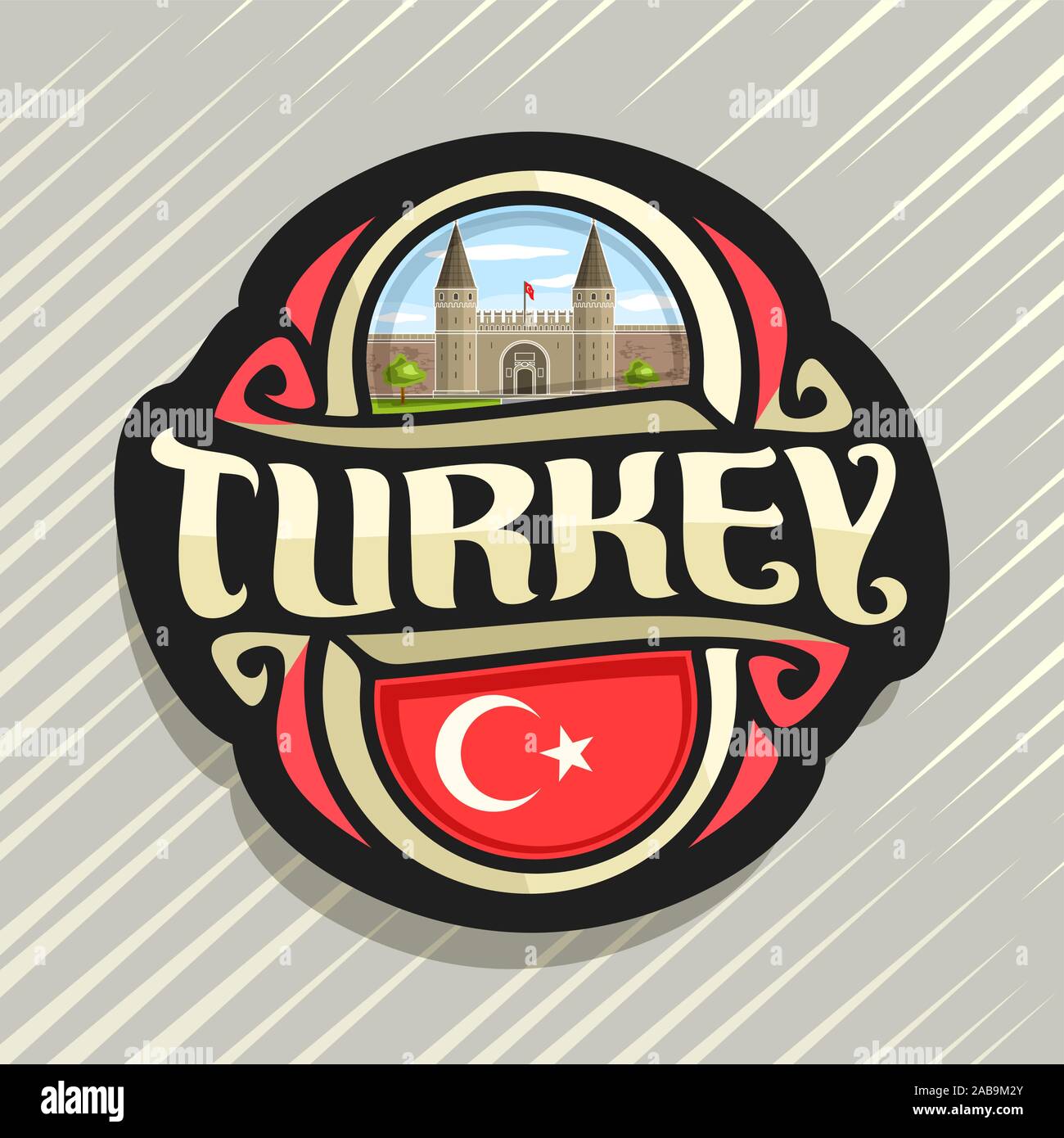 Simbolo emblema della bandiera del museo Immagini Vettoriali Stock - Alamy
