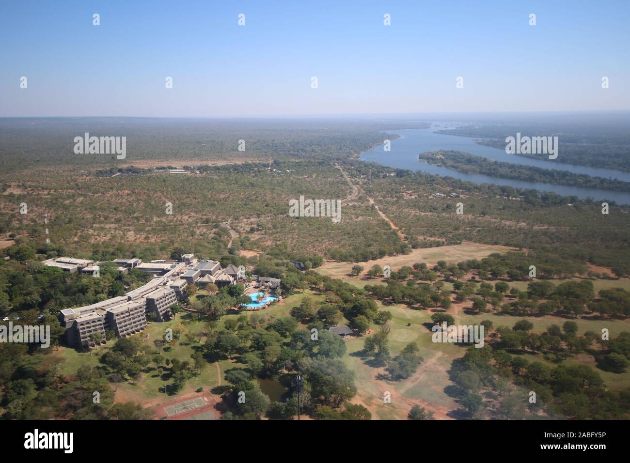 Victoria falls cascata dell'elicottero immagini e fotografie stock ad ...