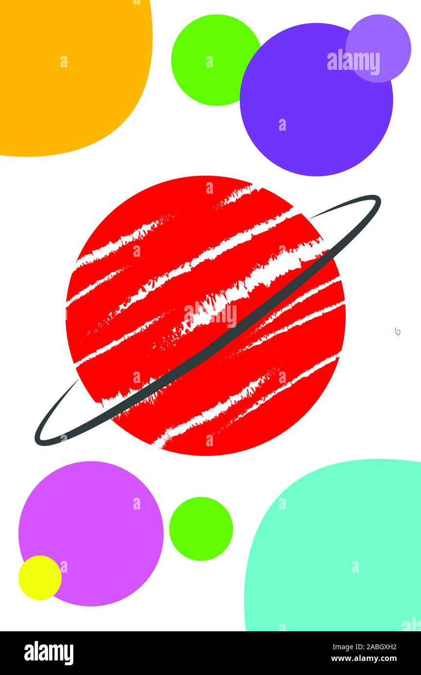 Pianeti del sistema solare stilizzati immagini e fotografie stock ad ...