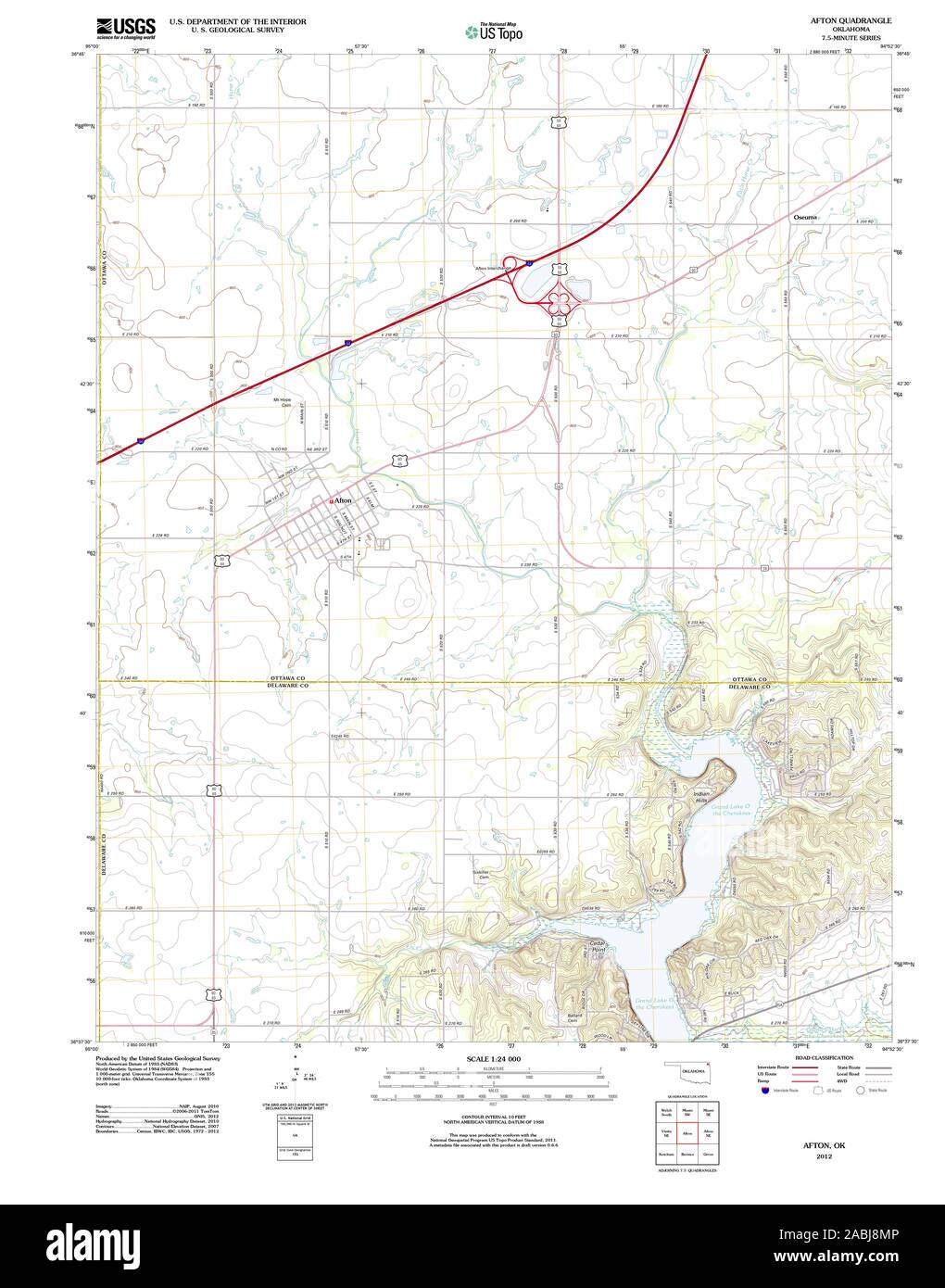 Mappa di afton oklahoma immagini e fotografie stock ad alta risoluzione ...