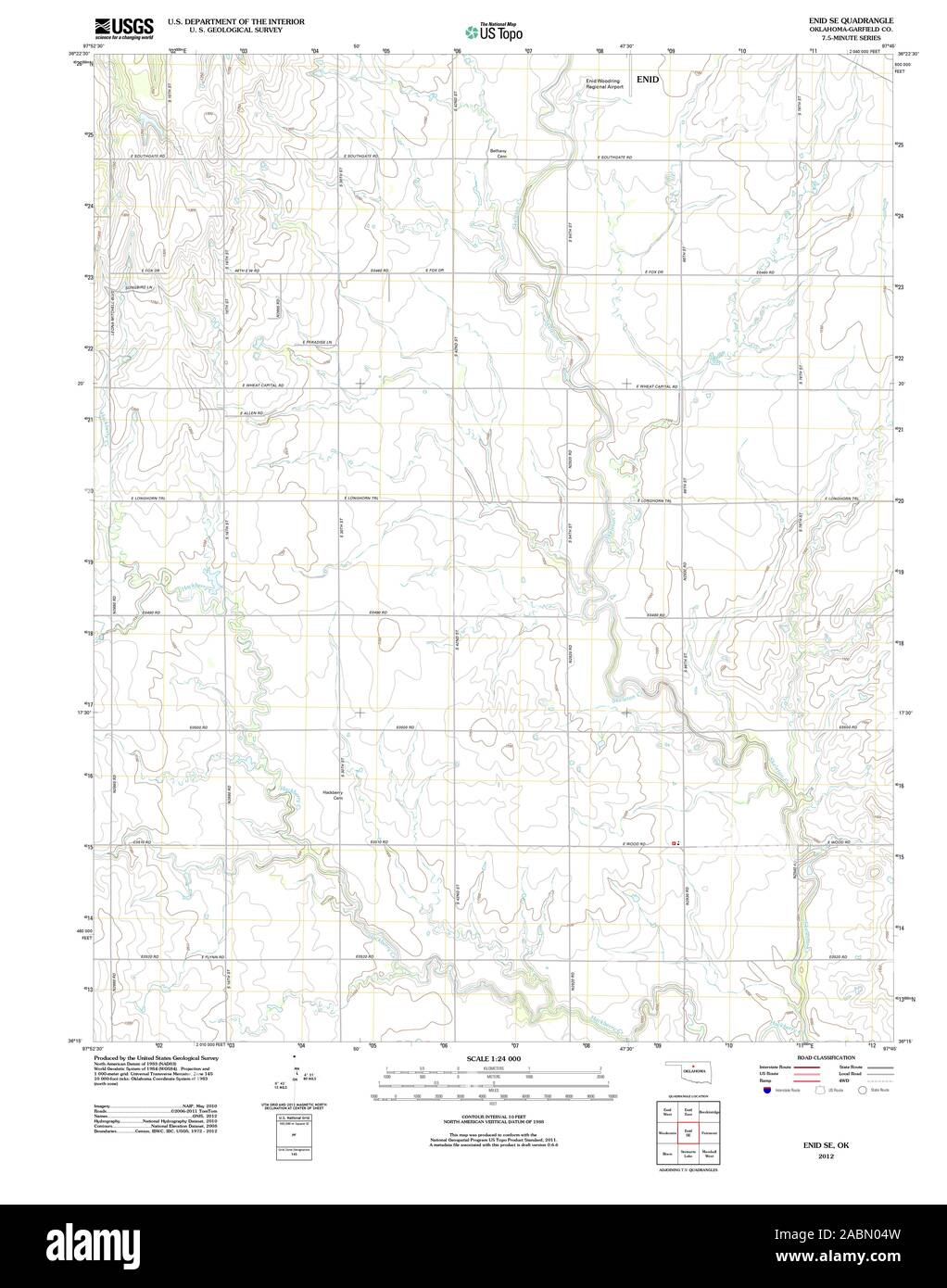 Mappa di enid oklahoma immagini e fotografie stock ad alta risoluzione ...