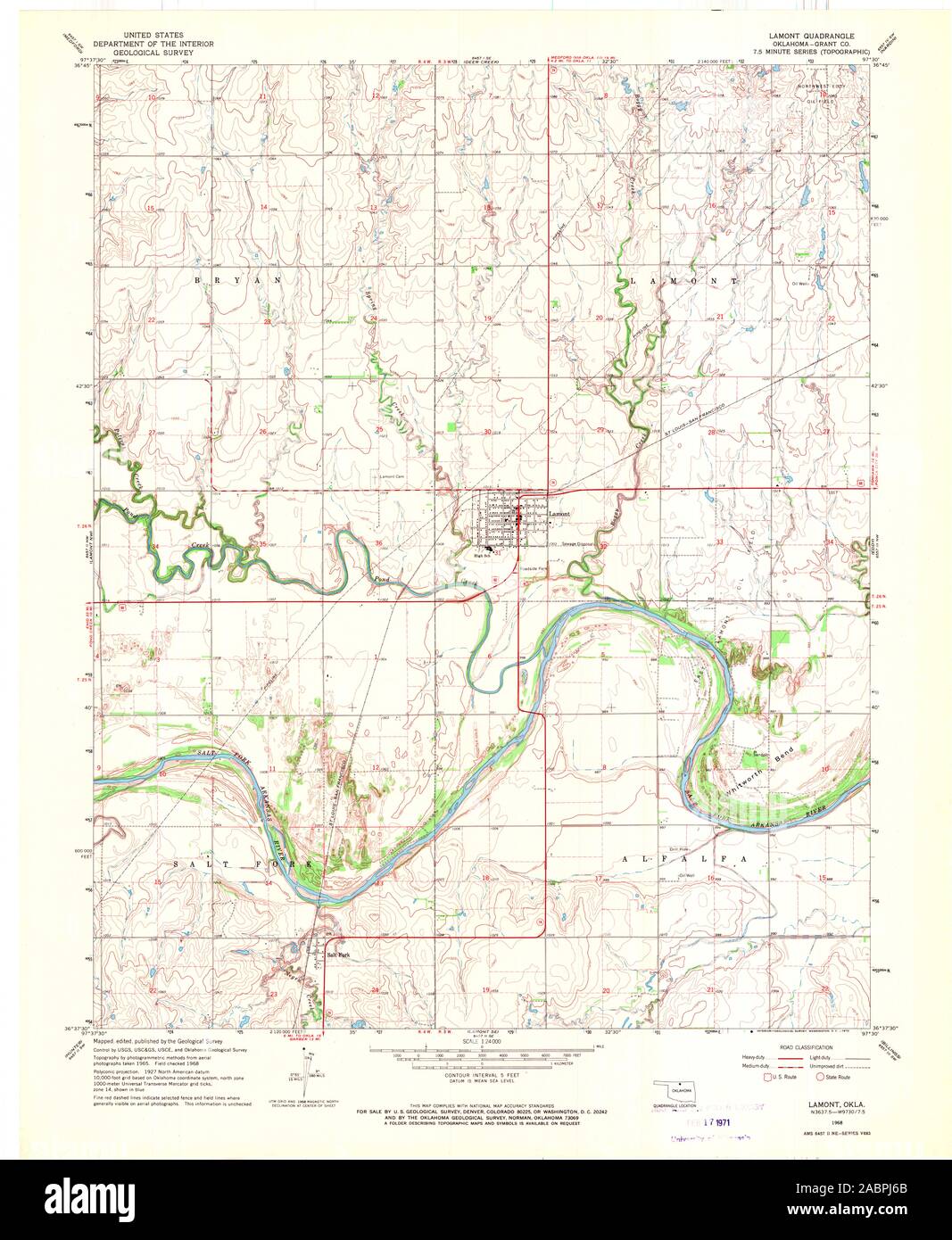 Mappa di lamont oklahoma immagini e fotografie stock ad alta ...